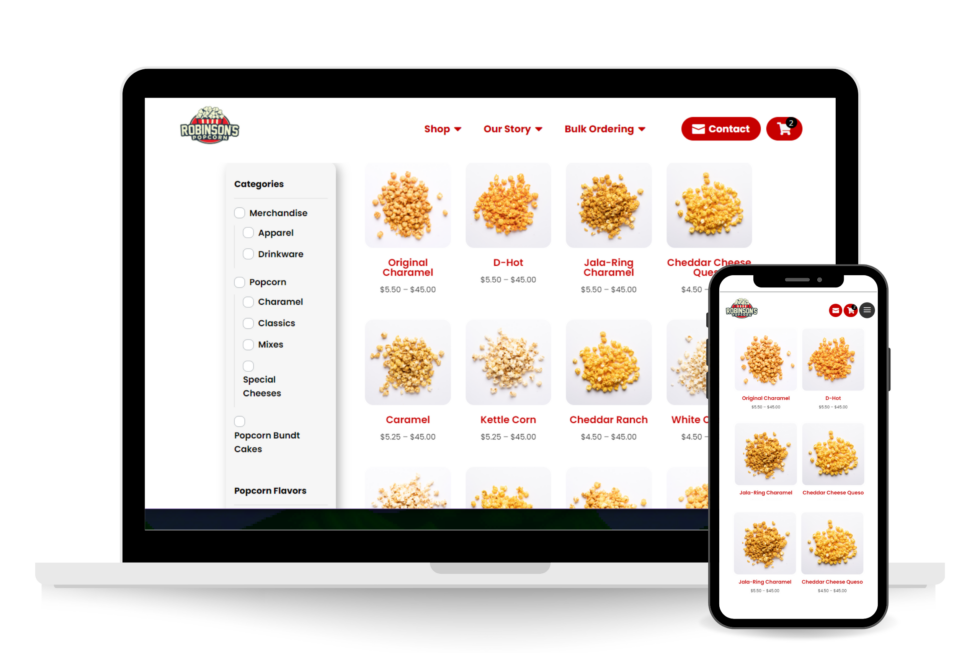 Welcome to the *NEW* Robinson's Popcorn Online Shop!